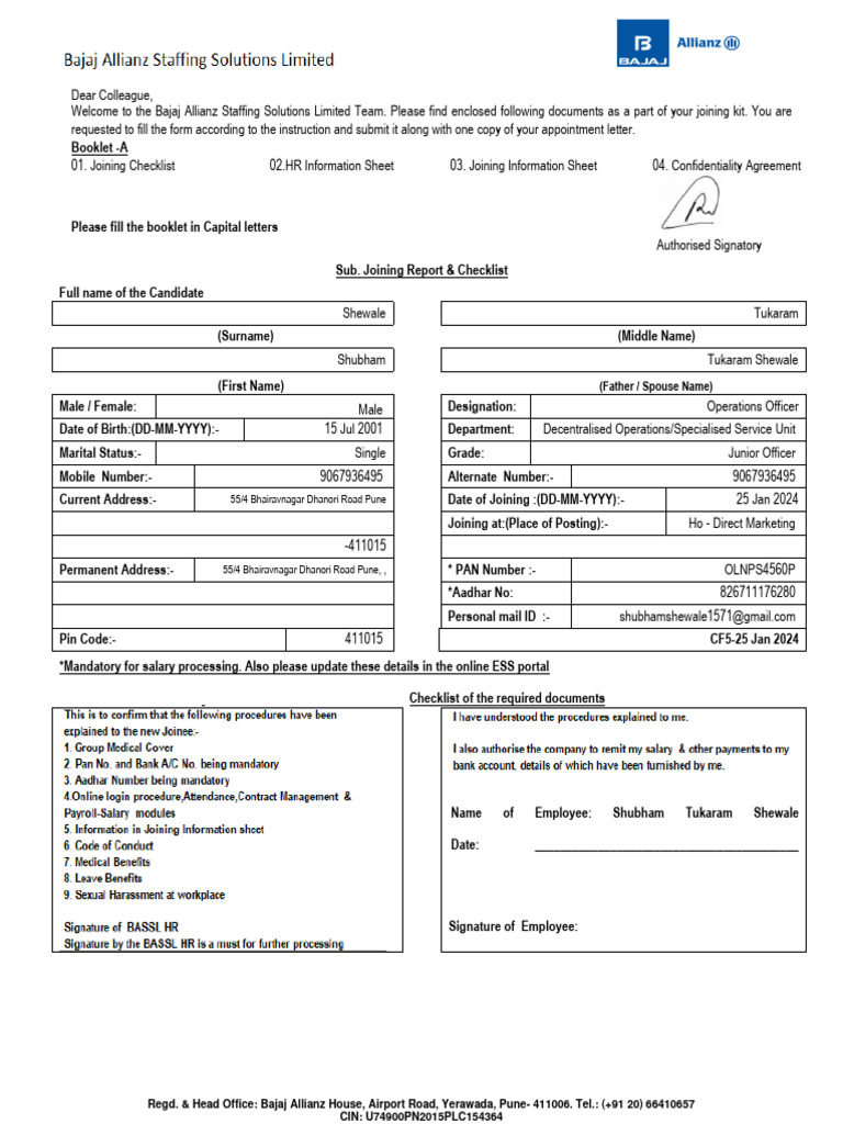 Sample Prefiled Form | PDF | Sexual Harassment | Audit