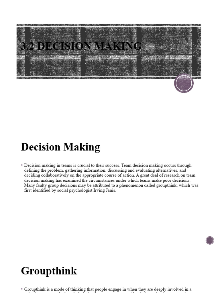 3.2 Decision Making | PDF | Decision Making | Rationality