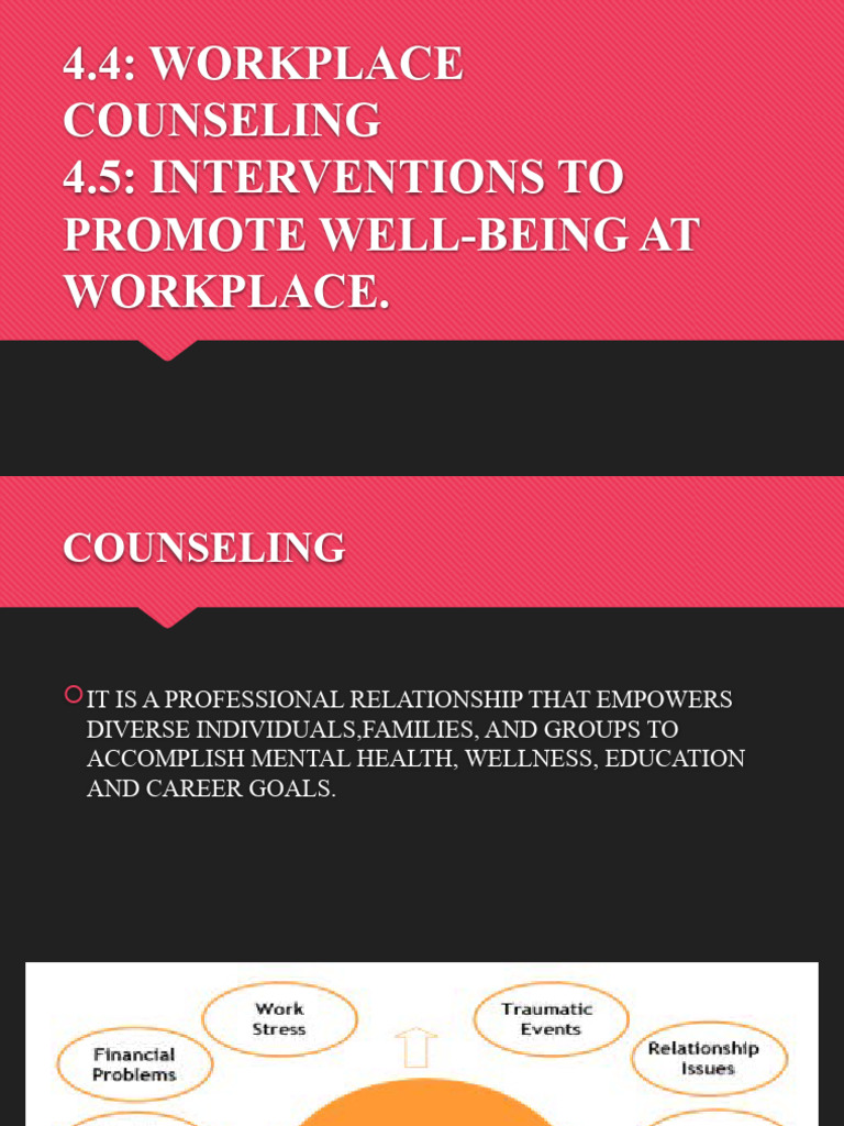 Workplace Counseling | PDF | Employment | Behavioural Sciences