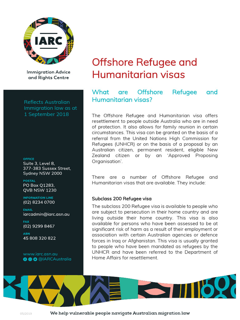 Offshore Refugee and Humanitarian Visas (Facts AU & NZ) | PDF | Refugee ...