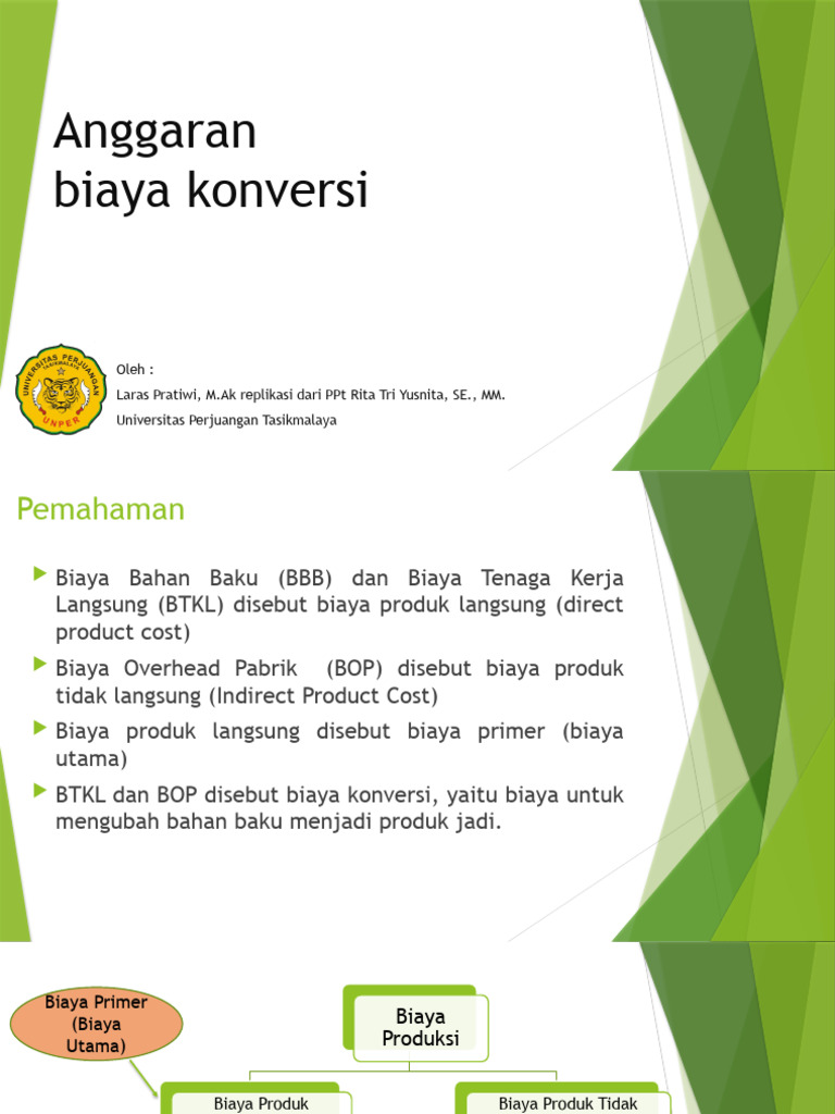 Bab 6 Anggaran Biaya Konversi Edited Version | PDF | Sains & Matematika