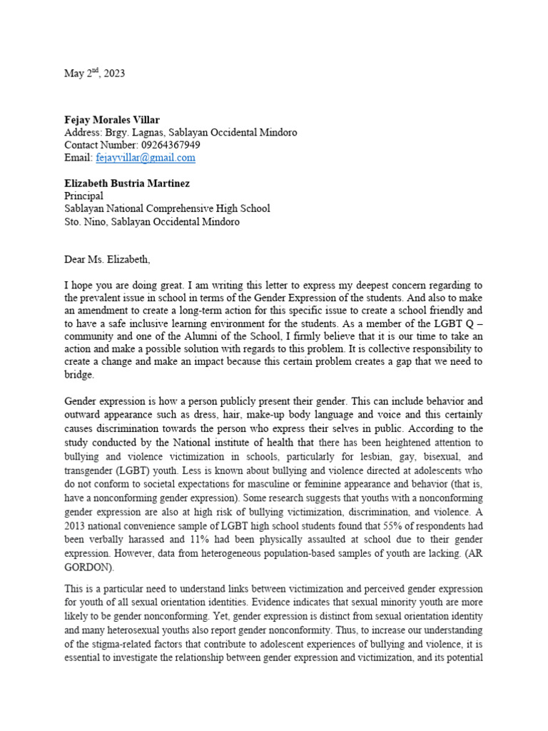 Position Paper (PC) | PDF | Gender Studies | Gender