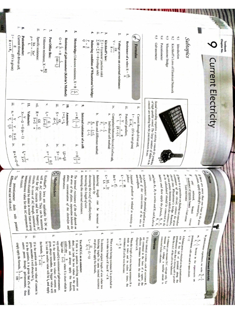 Phy 12th MHT-CET Chap 9 Current Electricity | PDF