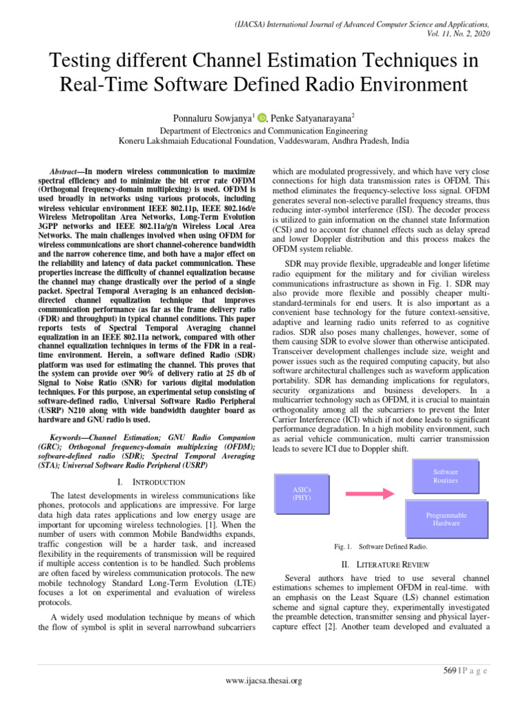 Paper 73-Testing Different Channel Estimation Techniques | PDF ...