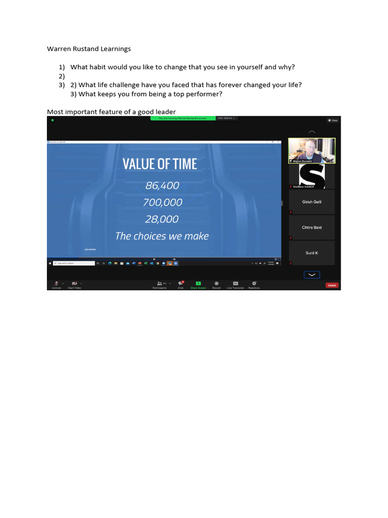 Warren Rustand Learnings | PDF