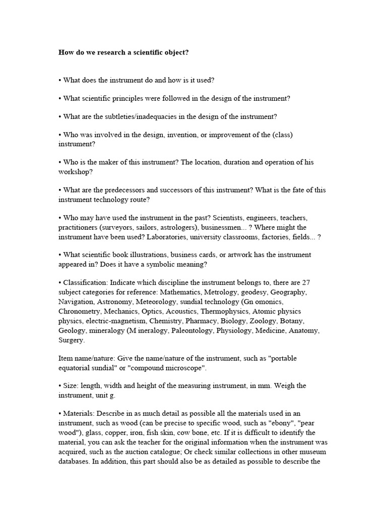 How Do We Study On A Scientific Object? | PDF | Physics | Mineralogy