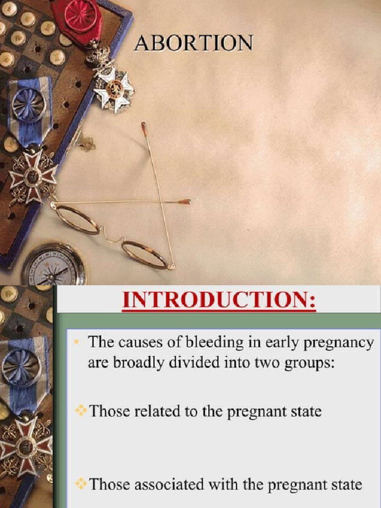 Abortion Type and Its Management 238407317 | PDF