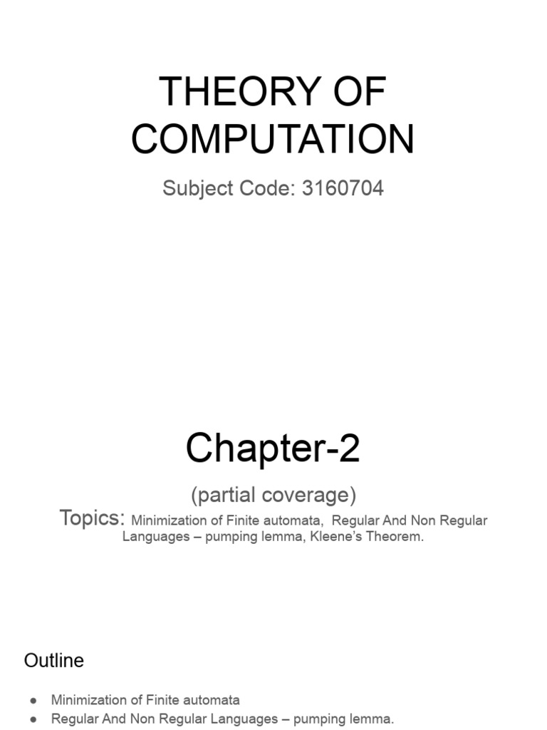 TOC Chapter-2 For Reference | PDF | Mathematics | Theoretical Computer Science