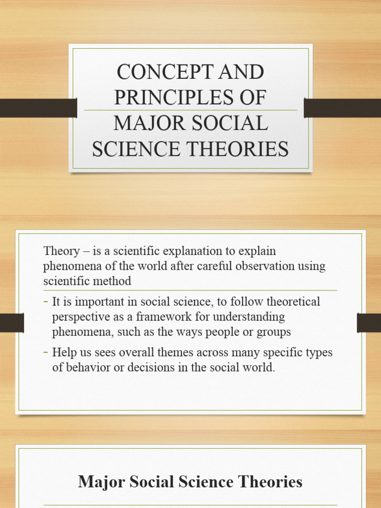 Concept and Principles of Major Social Science Theories | PDF | Marxism ...
