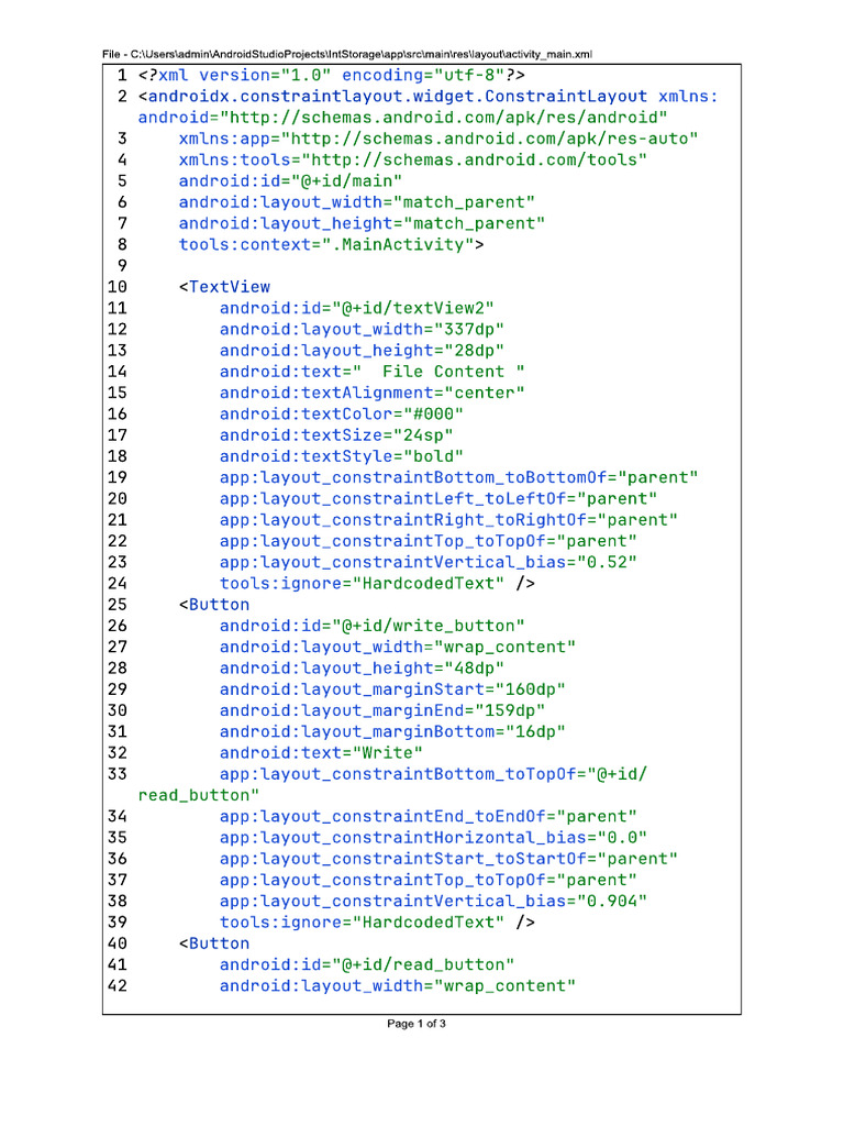 Activity Main XML Files | PDF Activity Main XML Files | PDF