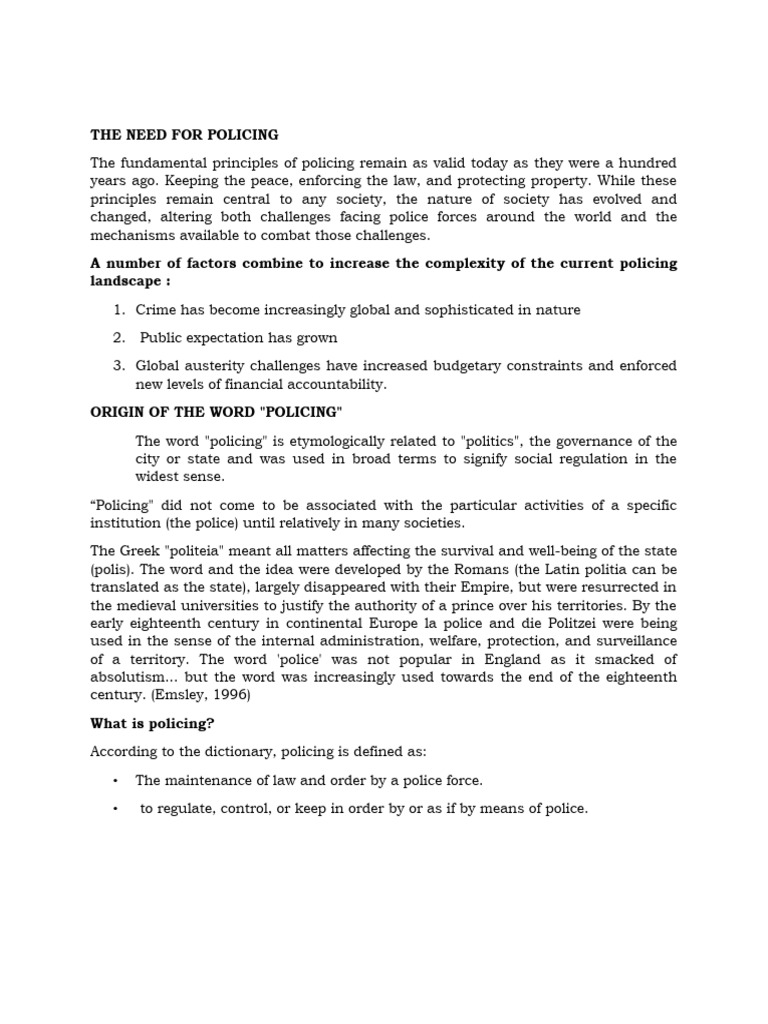 Understanding Modern Policing Principles | PDF | Politics | Social Science