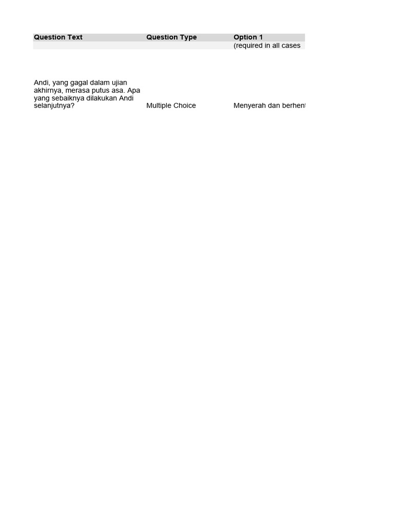 QuizizzSampleSpreadsheetUpdated v2 | PDF