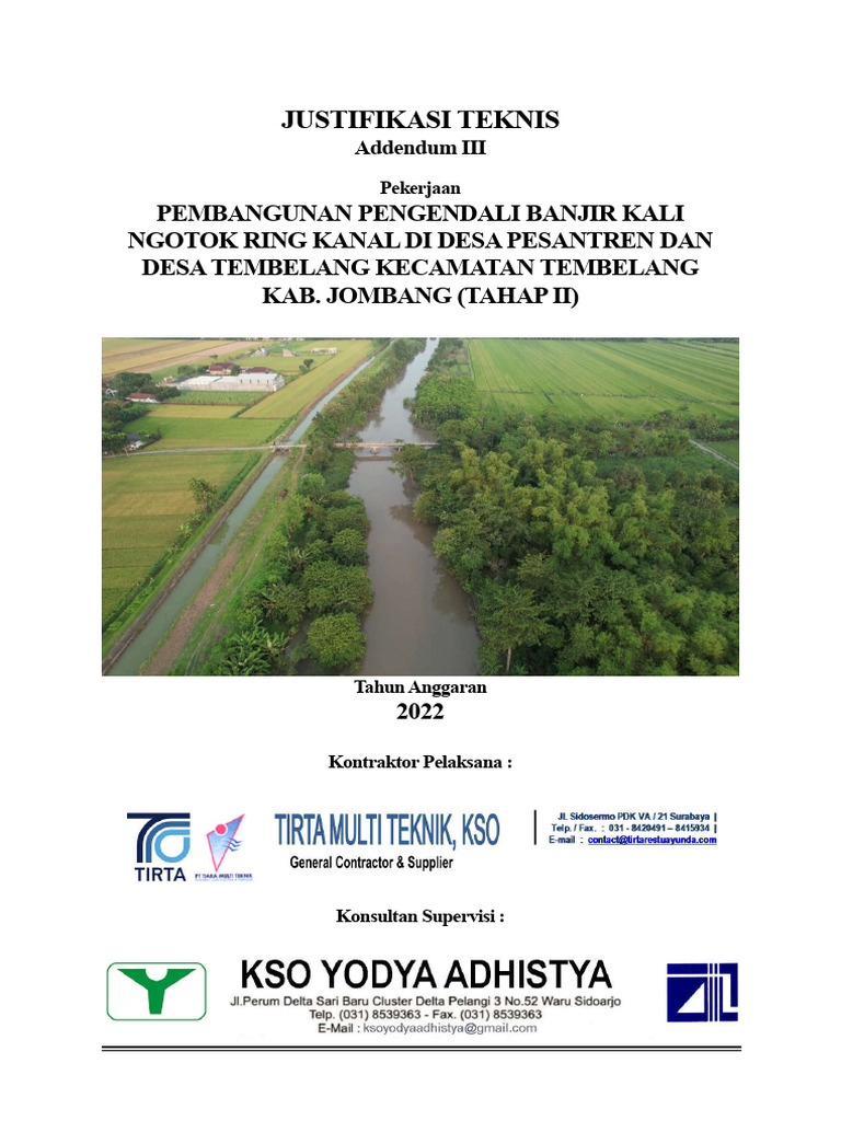Justifikasi Teknis Adendum III ADH KSA | PDF
