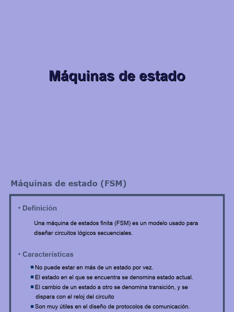 Maquinas Estados Finita FSM | PDF | Vhdl | Ingeniería Informática