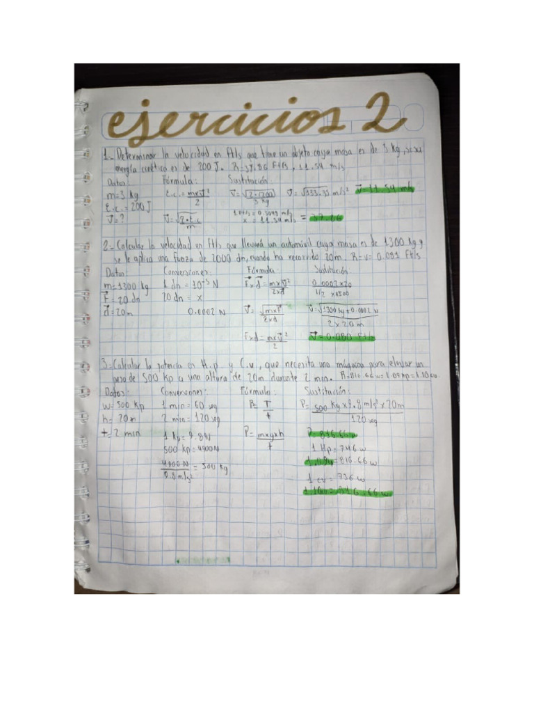 Ejercicios 2 Fisica Alan | PDF