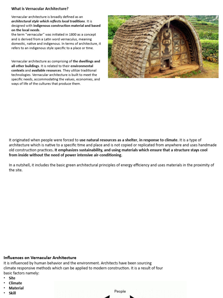 Understanding Vernacular Architecture | PDF | Natural Environment | Nature