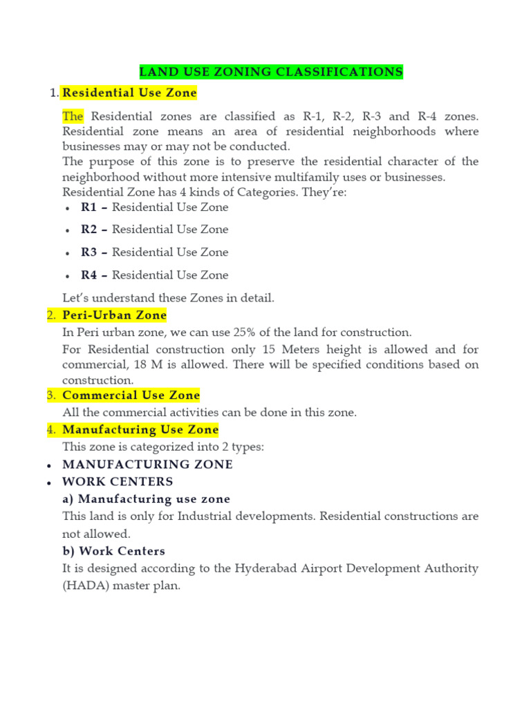HMDA Land Zones | PDF | Transport | Agriculture