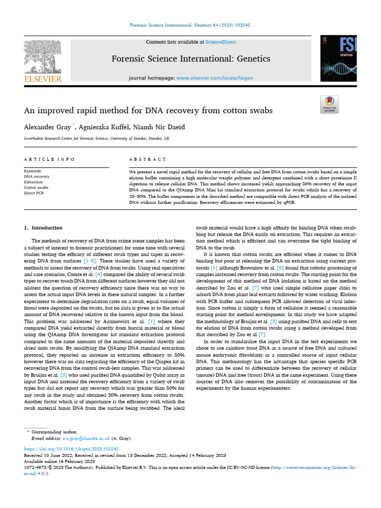 DNA Extraction Improvement | PDF | Real Time Polymerase Chain Reaction | Polymerase Chain Reaction