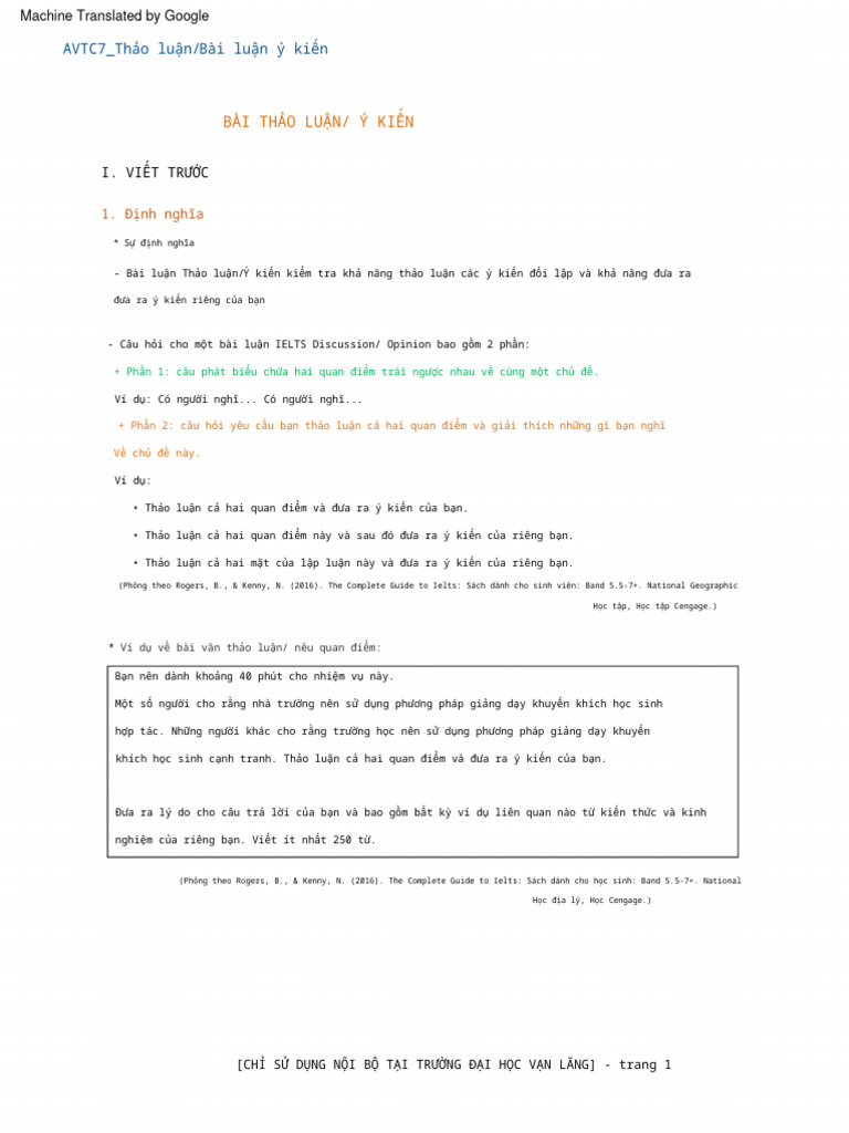 L20. Writing 7 - Task 2 - Discussion-Opinion Essay - Before Class | PDF