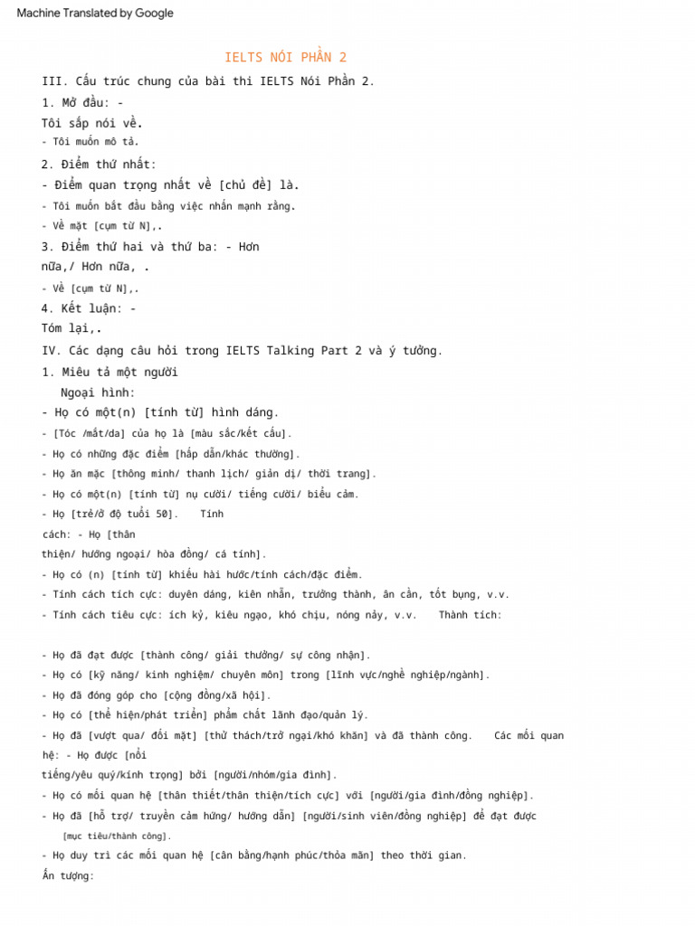 L10.Speaking Part 2. in Class | PDF