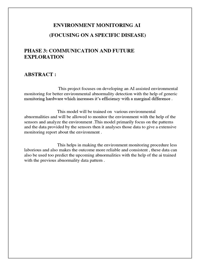 Environmental Monitoring - PHASE 3 PDF | PDF | Artificial Intelligence ...
