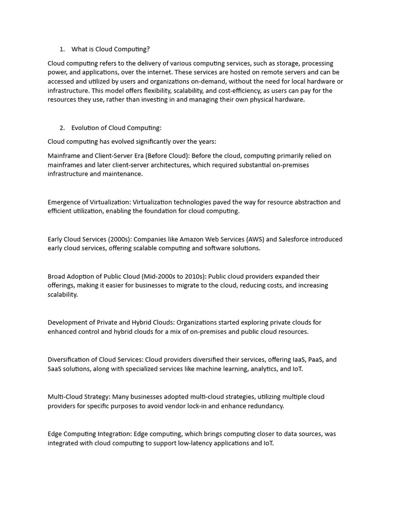 Ccchap 1 | PDF | Cloud Computing | Software As A Service