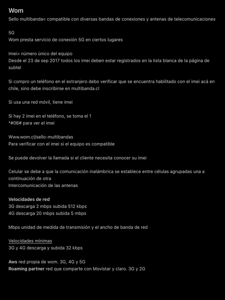 Wom | PDF | 3 G | Aplicación movil