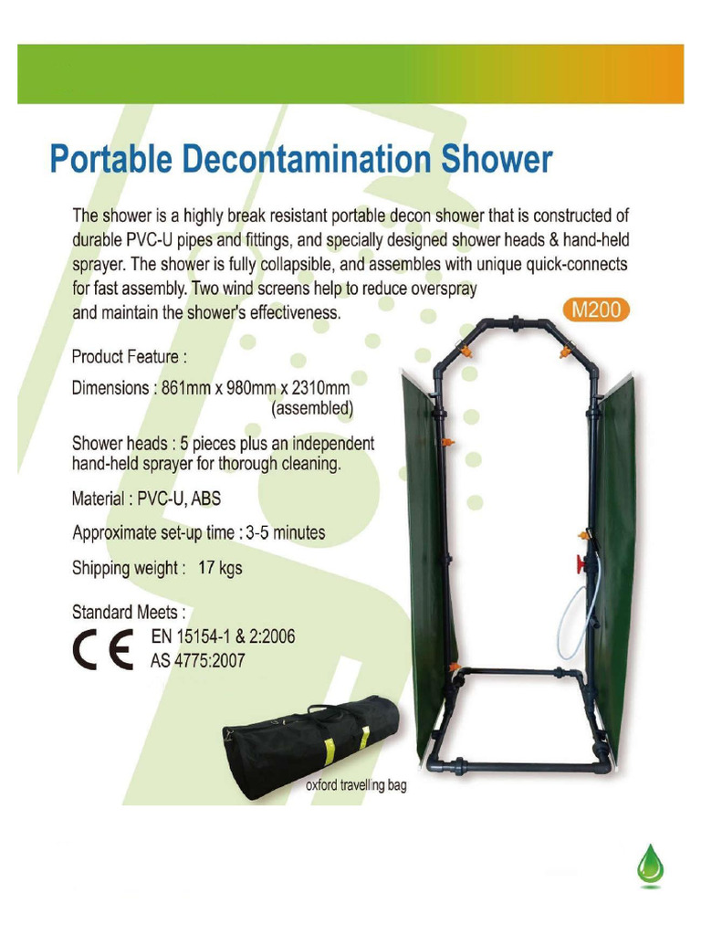 M200 Portable Decontamination Shower-TDS | PDF