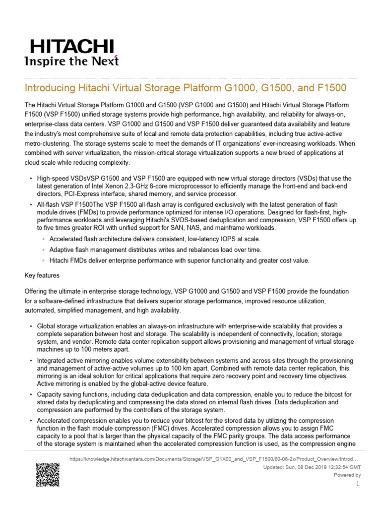 Introducing Hitachi Virtual Storage Platform G1000, G1500, and F1500 ...