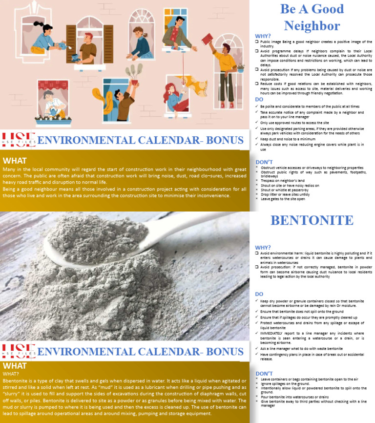 Environmental Calendar - Bonus | PDF