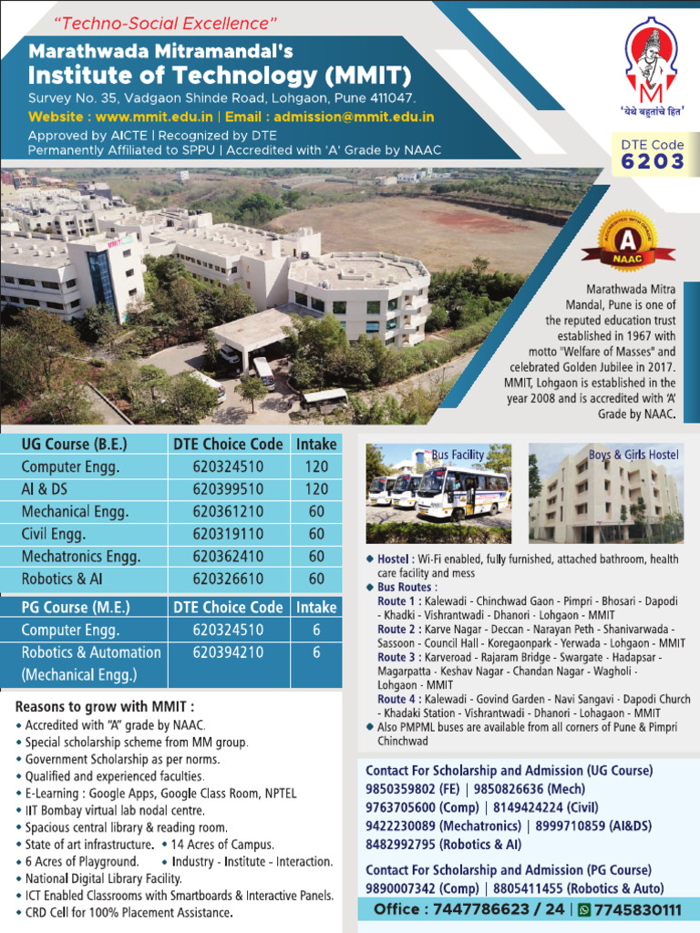 MMIT Admission Flyer 2024 25 | PDF