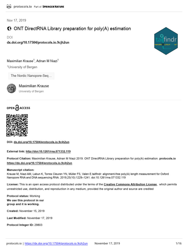 Ont Directrna Library Preparation For Poly A Estim 9cjh2un | PDF | Dna ...