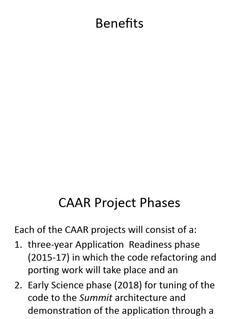 CAAR - Summary - IBM Supercomputers With POWER9 | PDF | Parallel ...