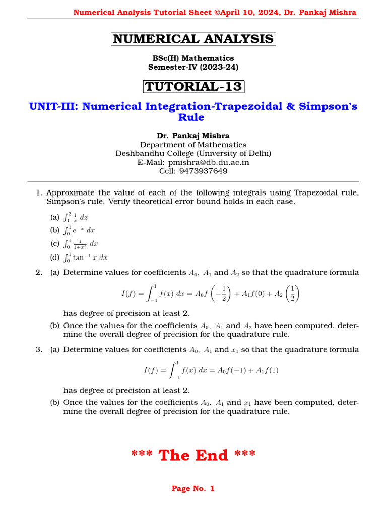 NA Tutorial 13 | PDF