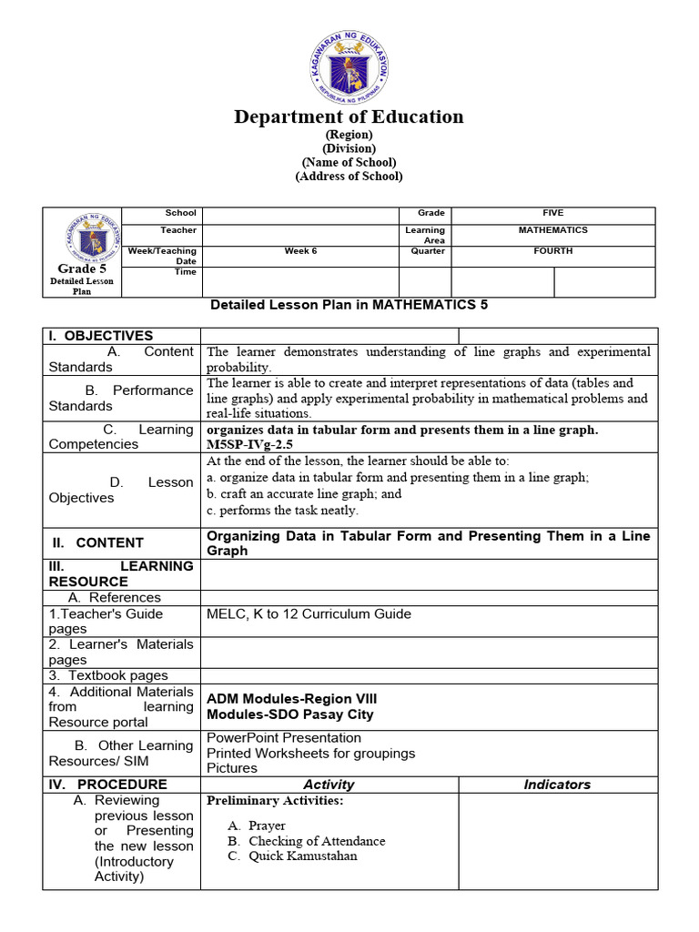 COT-MATH-5-Q4-W6 | PDF | Learning | Teachers