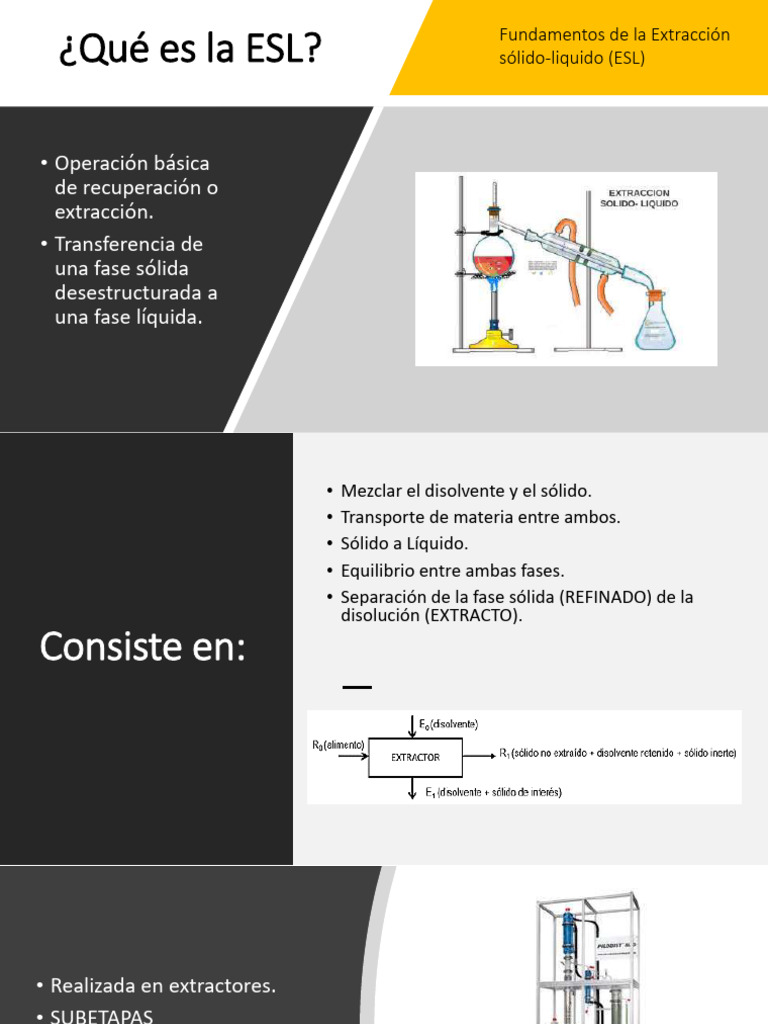 Fundamentos de la Extracción Sólido-Líquido | PDF | Fase (materia ...