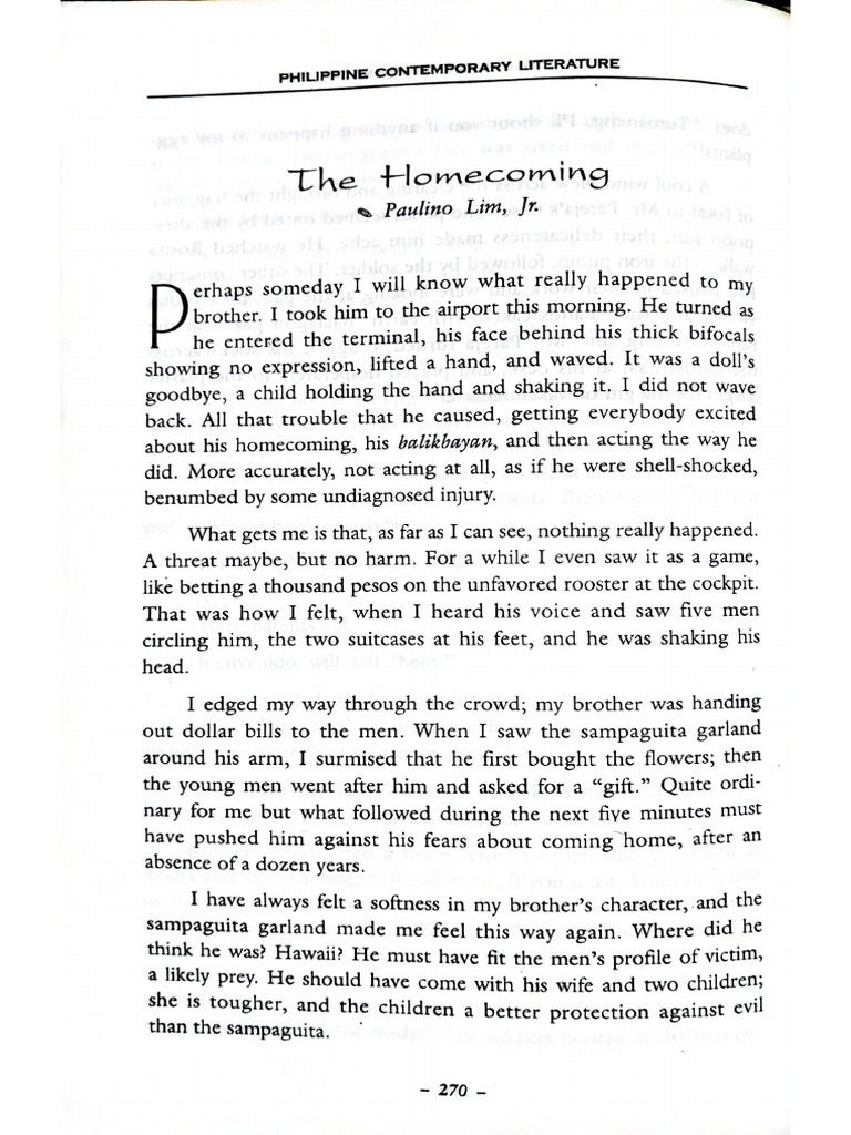 The Homecoming | PDF