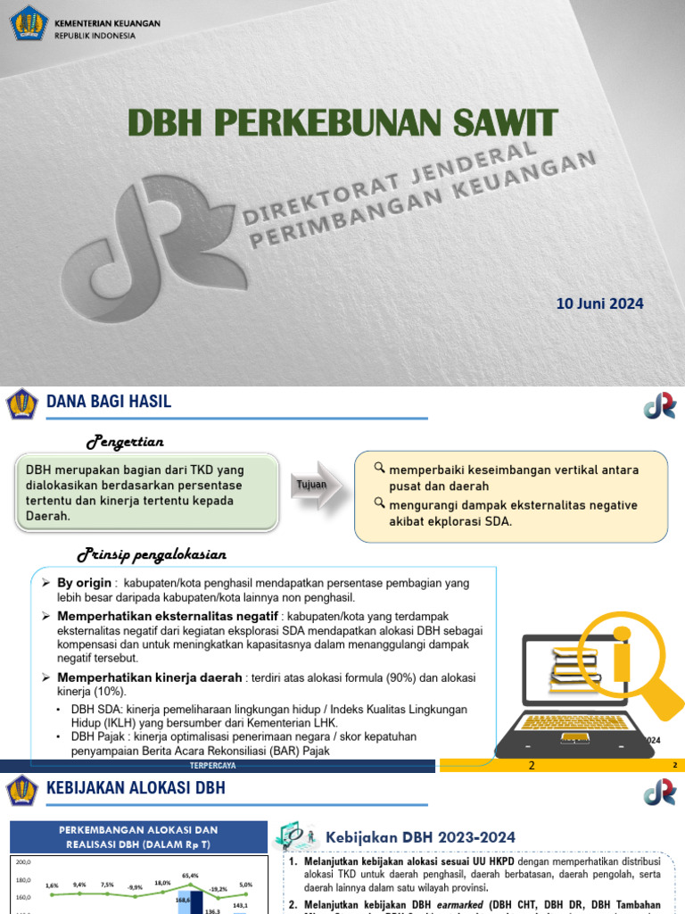 Kebijakan Pengelolaan DBH Sawit | PDF