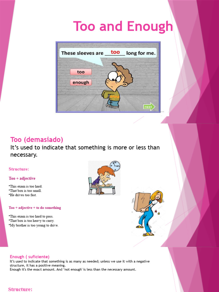 Too and Enough | PDF