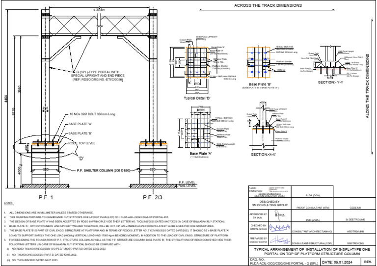 OHE Portal Design for Chandigarh Station | PDF