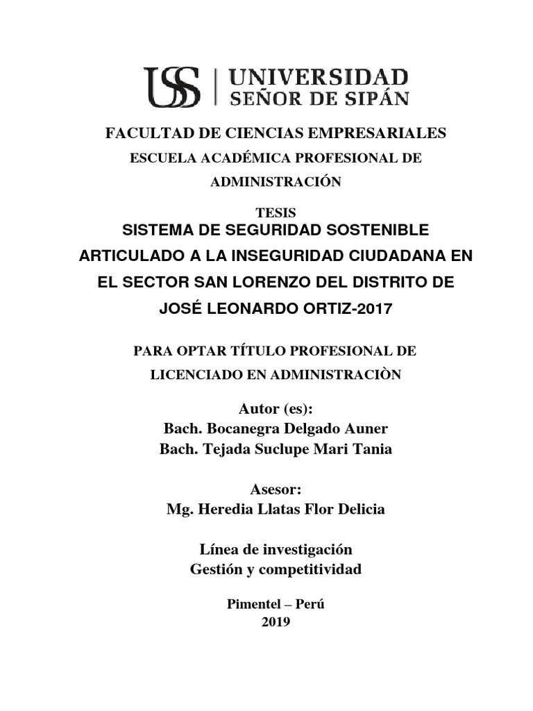 Bocanegra Delgado Auner And Tejada Suclupe Mari Tania Subrayado Pdf Valores Policía