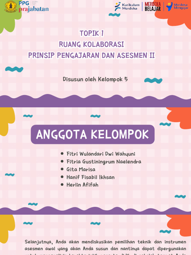 T1 - Asesmen - Ruang Kolaborasi - Kelompok 5 | PDF | Karier & Perkembangan
