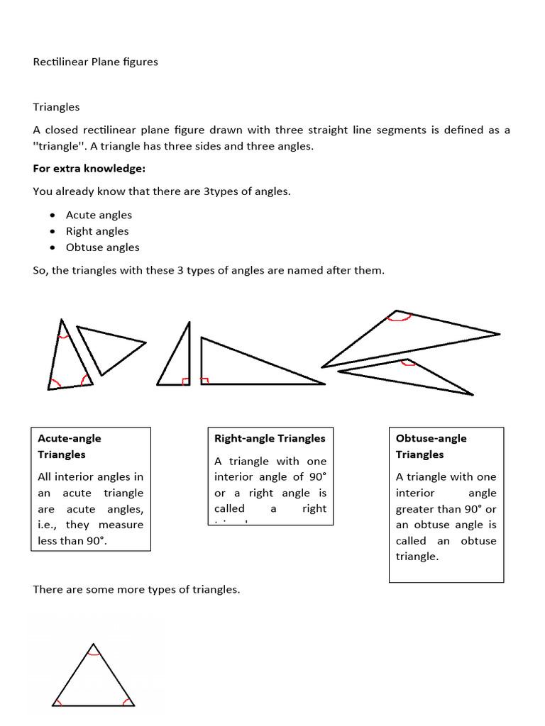 Rectilinear Plane Figures | PDF | Triangle | Rectangle