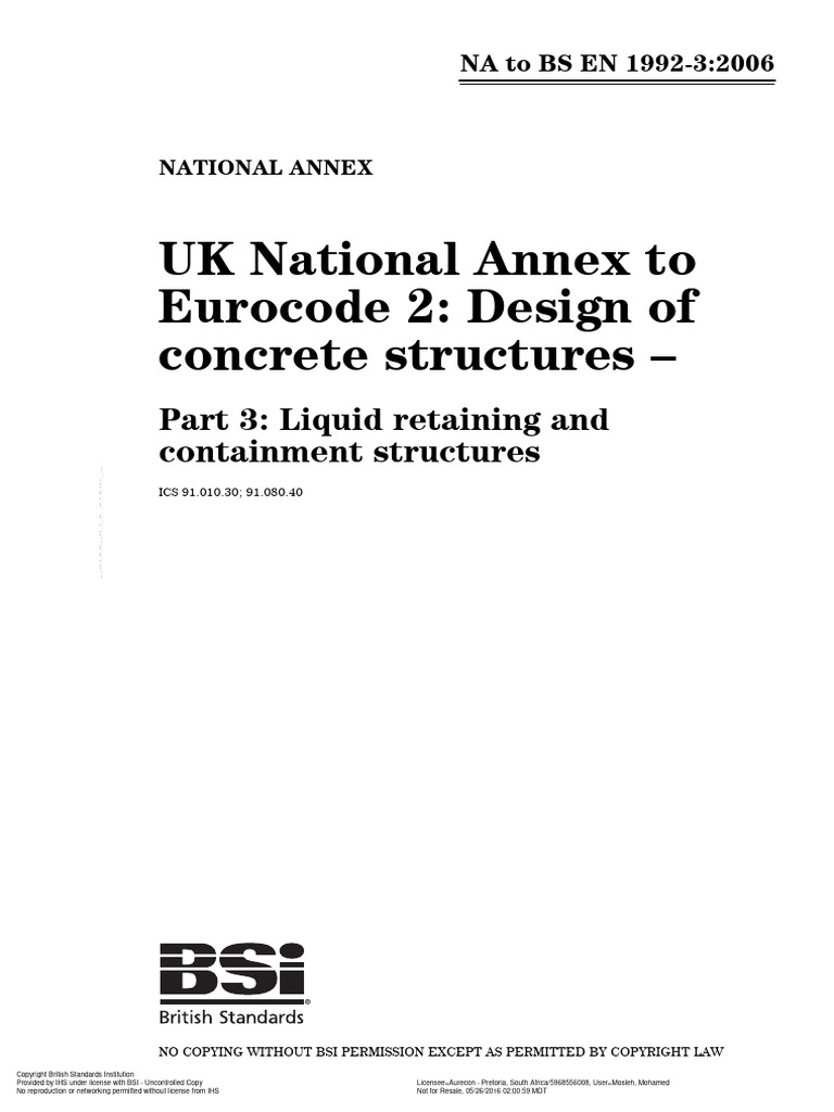 Bsi BS en 1992-3 Na | PDF | Copyright | Intellectual Property Law