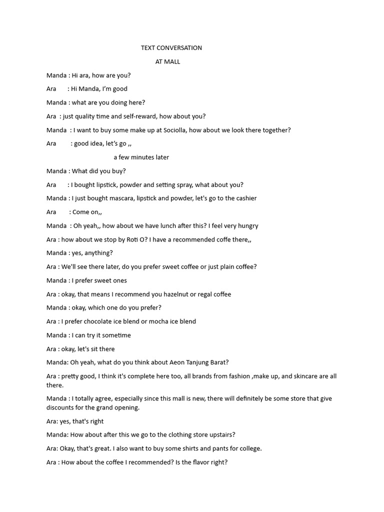 Text Conversation | PDF