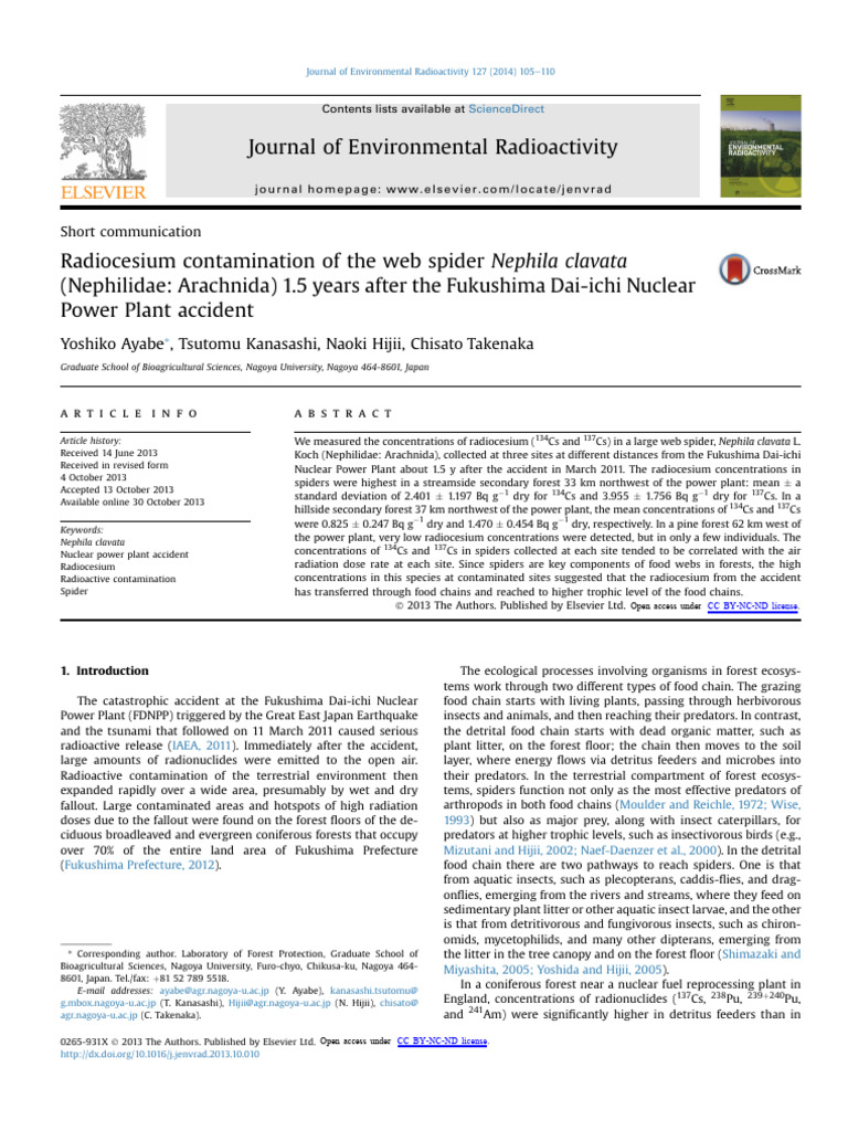 Effects of Radioactivity On Environment | PDF | Radioactive ...