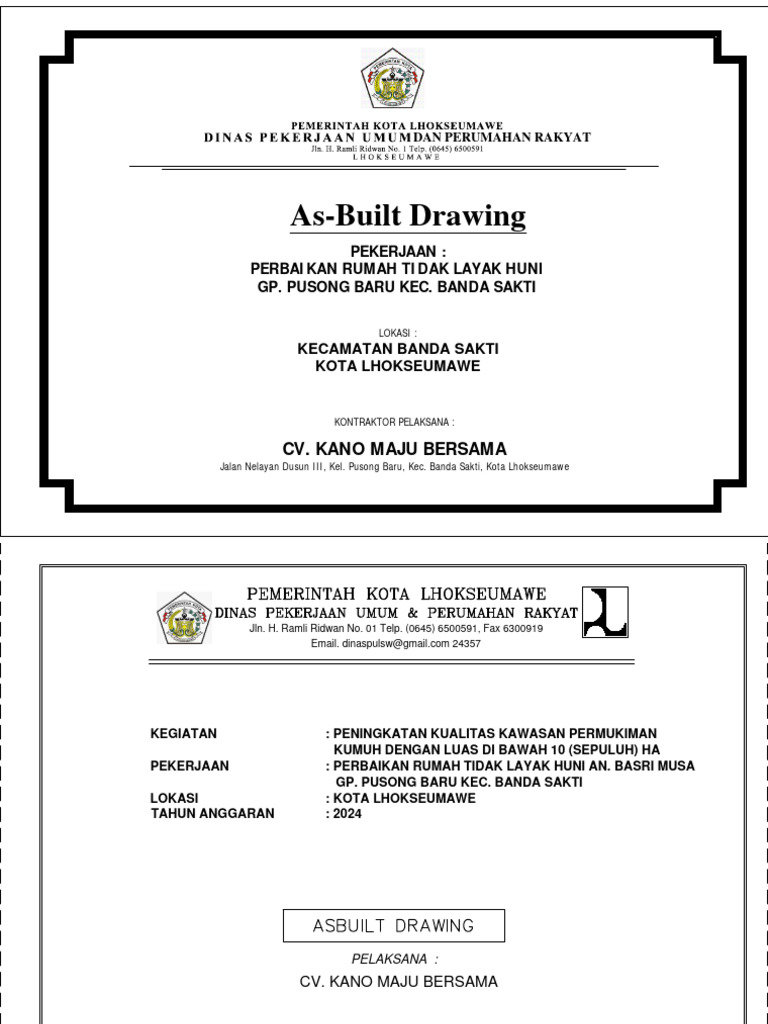 Asbuilt Drawing Rehab RTLH | PDF