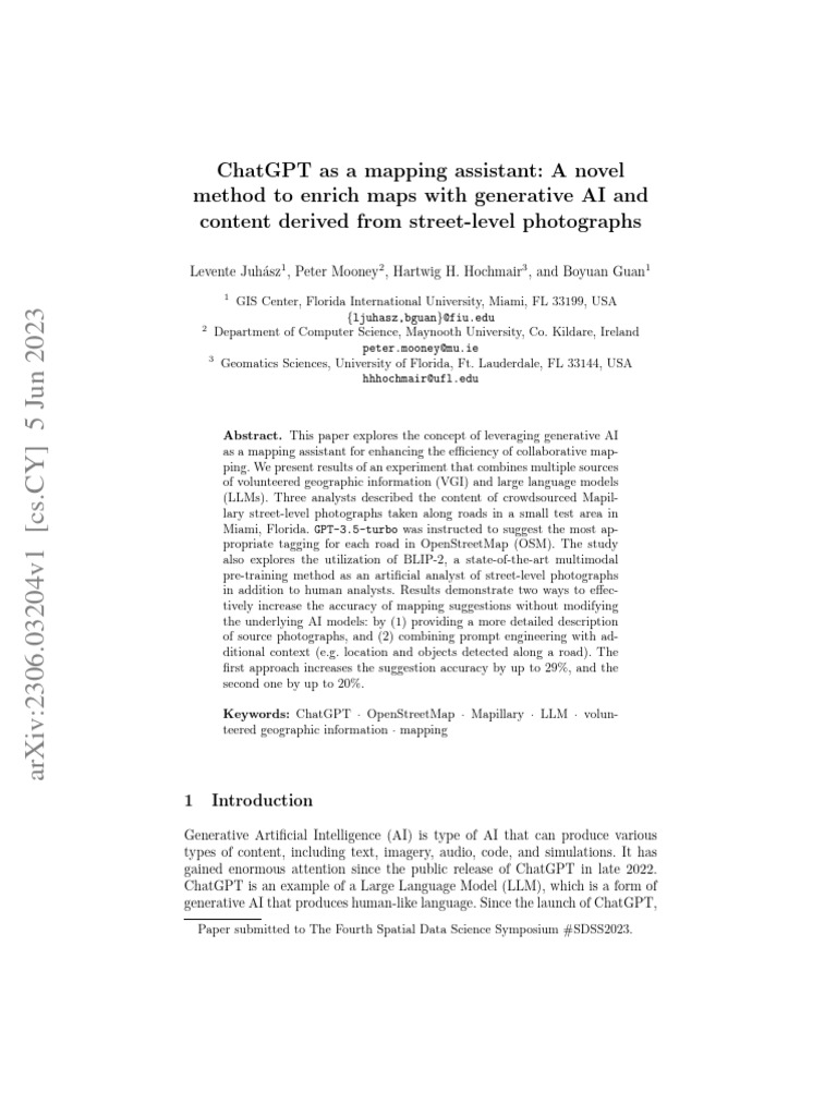 ChatGPT as a Mapping Assistant | Download Free PDF | Geographic Information System | Artificial ...