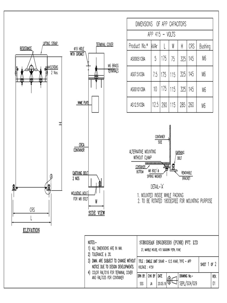 APP SL Dimensional Drawing | PDF