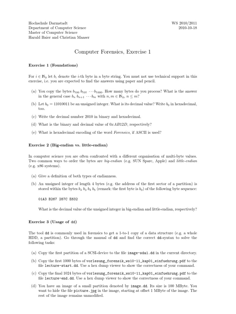 Forensic Ws1011 Exercise1 | PDF | Computers | Technology & Engineering